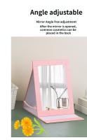 China Foldable Heart Shaped Makeup Travel Vanity Mirror Paper Bag Packing for Easy Cosmetic for sale
