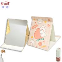 China Extra LOGO Yes Heart Shaped Folding Travel Cosmetic House Decor Small Logo Mirror for sale