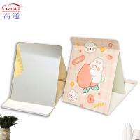 China Extra LOGO Yes Cute Heart Shaped Foldable Makeup Mirror for Travel and Cosmetic for sale