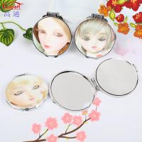 China Fashion Design Style Foldable Heart Shaped Cosmetic Mirror for On-the-Go and Travel for sale