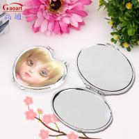 China Fashion Design Style Foldable Heart Shaped Cosmetic Mirror for On-the-Go and Travel for sale