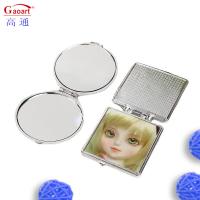 China Fashion Design Style Foldable Heart Shaped Cosmetic Mirror for On-the-Go and Travel for sale