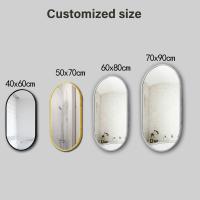 China Every day Occasion Best Bathroom Mirror with Black Iron Frame in Gold and Golden Glass for sale