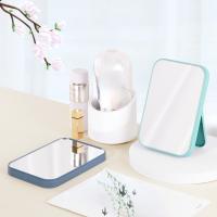 China Mini Circle Lady Leather Cosmetic Mirror Customized Logo and Design for Wall Hanging for sale