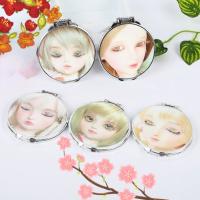 China Compact Circle Cosmetic Petit Miroir Round Light Little Mirror with Plastic Glass Mirror for sale