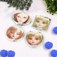 China Compact Circle Cosmetic Petit Miroir Round Light Little Mirror with Plastic Glass Mirror for sale