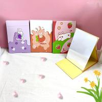 China Portable Vanity Travel Small Fold Hotel Makeup Folding Girl Stand Mirror for Cosmetic for sale