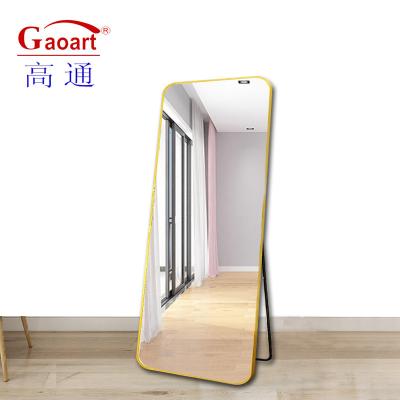 China Contemporary Design Style Floor Length Full Arch Gold Wall Mirror for Home Decoration for sale