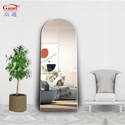 China Contemporary Design Aluninium Alloy Frame Standing Wall Bathroom Mirror for Home Decor for sale