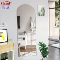 China Every Day Stainless Steel Rose Black Aluminum Framed Gold Arch Wall Mirror Customized Size for sale