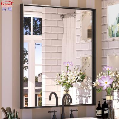 China Home Wineshop Art Deco Design Style Wall-Mounted Aluminium Mirror with White Frame for sale