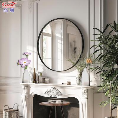 China Nordic Silver Design Unbreakable Glass Mirror in Oval Style with Customized Size for sale