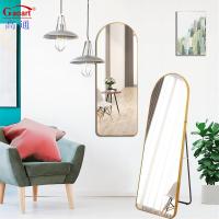 China Nordic Silver Design Unbreakable Glass Mirror in Oval Style with Customized Size for sale