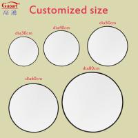 China Home Wineshop Vintage Antique Bathroom Toilet Round House Decor Plastic Frame Mirror for sale