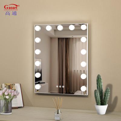 China Customizable Hollywood Makeup Mirror With Lighted Adjustable Vanity Mirror for sale