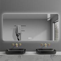 China 4mm Waterproof LED Bathroom Mirror with Touch Screen Switch and Silver Mirror for sale