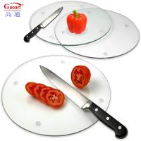 China Customized Tempered Glass Cutting Board with Non-Slip Feet Perfect for Food Preparation for sale