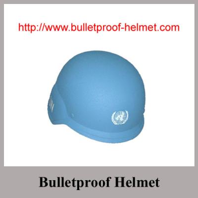 China NIJ IIIA Boltless PASGT Aramid  Fabric UN Blue Bulletproof Helmet for sale