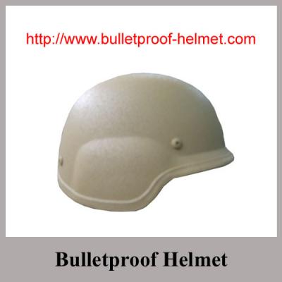 China NIJ IIIA Aramid Desert Khaki Color Ballistic Helmet with PASGT Shape for sale