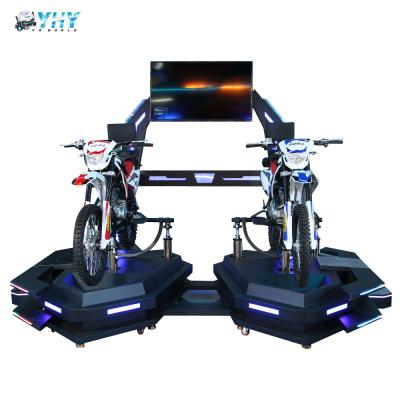 China Powerful 9D VR Simulator Virtual Reality Mountain Motorcycle For 2 Players for sale