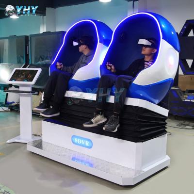 China 2 Players Chair Roller Coaster Virtual Reality Cinema 9d Vr Egg 3dof Leather Seats Games Machine Simulator for sale