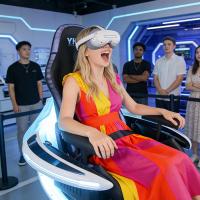 China Innovative All-Aluminum VR Dynamic Motion Crossing Chair Turnkey Standalone 3-Axis VR Simulator for sale