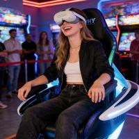 China Compact Space-Vehicle VR 360 Simulator Exquisite All-Aluminum 3-Axis Motion Platform VR Crossing Chair for sale
