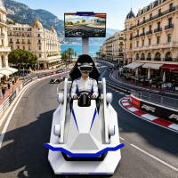 China 9D Virtual Reality Racing Car Indoor Outdoor Amusement Equipment Fiberglass Customization Vr Driving Gaming Machine Car for sale