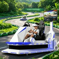 China VR Karting Racing Car Black or White 9D Virtual Reality Kart Simulator Amusement Game Machine Racing Motion Simulator for sale