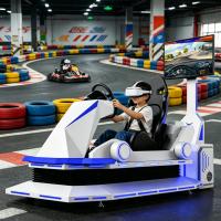 China 9D Metal VR Racing Simulator Indoor Car Karting Game Machine with VR Driving Experience for Airport and Shopping Mall Occasions for sale