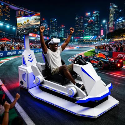 China Real Feel 9D Virtual Reality Vr Racing Outdoor Car Sports Simulator Mall Game Center for sale