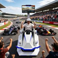 China Real Feel 9D Virtual Reality Vr Racing Outdoor Car Sports Simulator Mall Game Center for sale