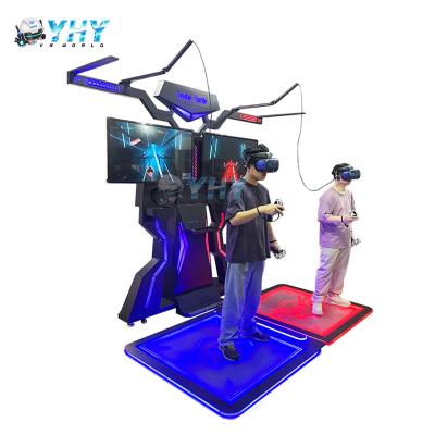 China VR 360 Virtual Reality Two Player Battle Platform with Metal & Fiberglass Construction for Indoor Shopping Mall Use for sale