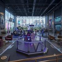 China Fashion VR Walking Platform Amusement Park Virtual Reality 9d Game Console VR CS VR Simulator Game Console for sale