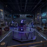China Virtual Reality Equipment Simulator Games Vr 360 Virtual Reality Walking Platform Vr Standing Platform Equipment for sale