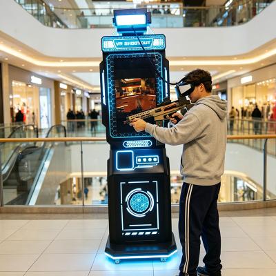 China Commercial 9D VR Gun Shoot Simulator Standing Virtual Reality Arcade Game Machine with Motion Controller for Park for sale