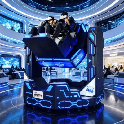 China High-Yield Commercial VR Theme Park Ride Double-Seat 1080 degree roller coaster Motion Simulator for sale