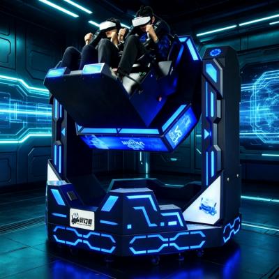 China Extreme Thrill 1080 Degree Rotating VR Roller Coaster Machine 2 Players Motion Simulator For Shopping Mall for sale