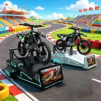 China Commercial VR Mountain Motorcycle Simulator Interactive Fitness & Extreme Sports Arcade Platform for sale