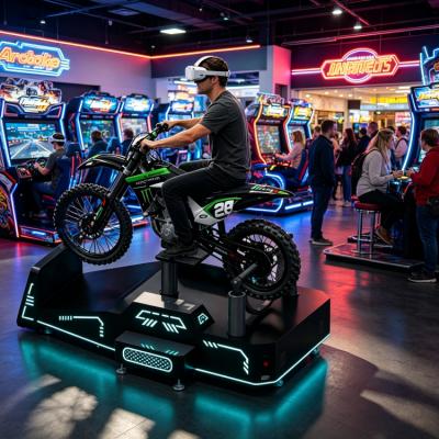 China Customizable Commercial VR Mountain Motor Racing Driving Arcade Game Machine for Amusement Parks for sale