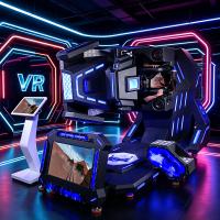 China 3-in-1 VR 360 Terminator Simulator Combining Roller Coaster Racing and Flight Motion for Shopping Malls for sale
