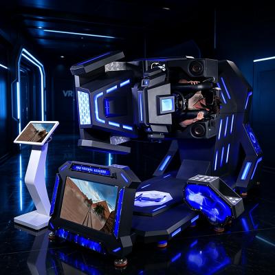 China Commercial Grade 3-in-1 360 Degree VR Roller Coaster Racing and Flight Simulator Platform for sale