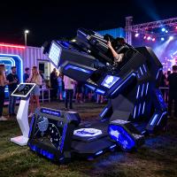 China Commercial Grade 3-in-1 360 Degree VR Roller Coaster Racing and Flight Simulator Platform for sale