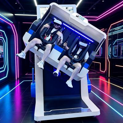 China Double Revenue 2 Players 360 Degree Rotation VR Roller Coaster Arcade Simulator for sale
