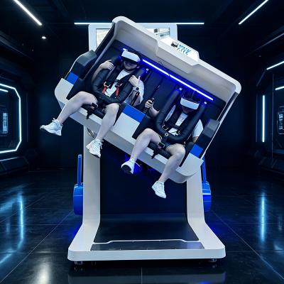 China Commercial 2 Players 360 Degree VR Motion Simulator with External Advertising Screen for sale