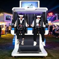 China YHY Factory 2 Seats 360 Degree Roller Rotating VR Flight and Shoot Game Simulator for Export for sale