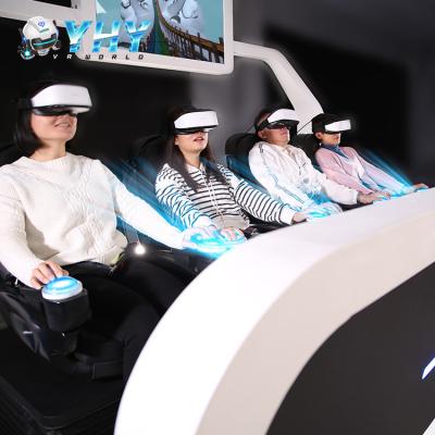 China Theme Park Acrylic 4 Seats 9D VR Simulator 42 Inch Screen Live Showing for sale