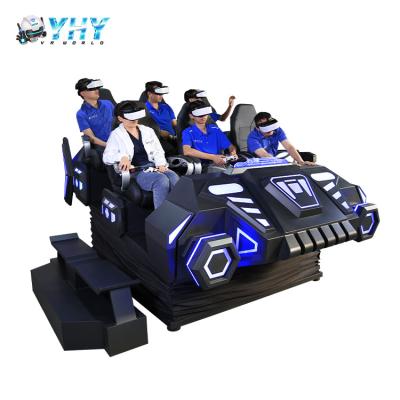 China Multiplayer Game VR Simulator Warrior Car 9D Motion 220V With 6 Seats for sale