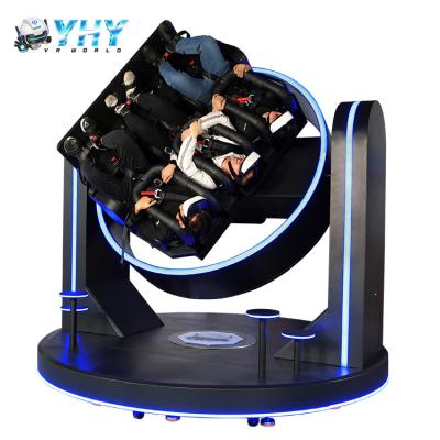 China 3 Players 360 720 1080 9D VR Game Machine Roller Coaster Simulator for sale
