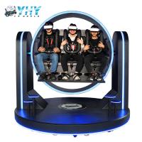 China 220V Game VR Simulator Patent Roller Coaster 3 Seats Virtual Reality Chair Gaming Set for sale